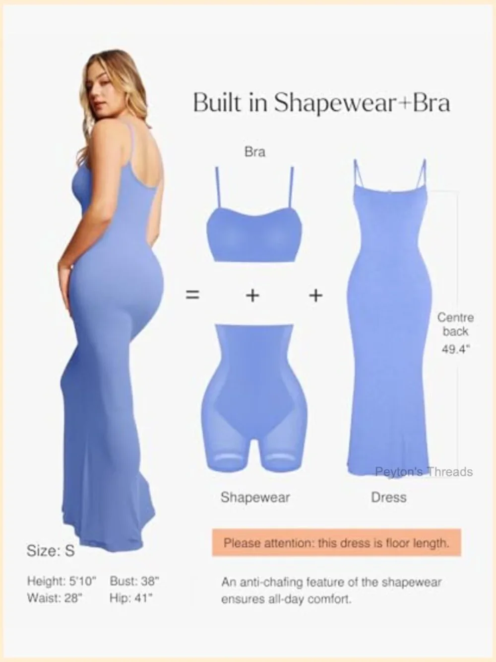 Dresses | Bodycon Dress With Builtin Shapewear And Bra Maxi Formal ...